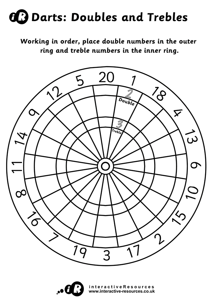 Maths Darts - Doubles and Trebles Worksheets